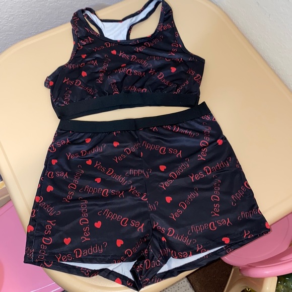 Intimates And Sleepwear Yes Daddy 2 Piece Set Poshmark